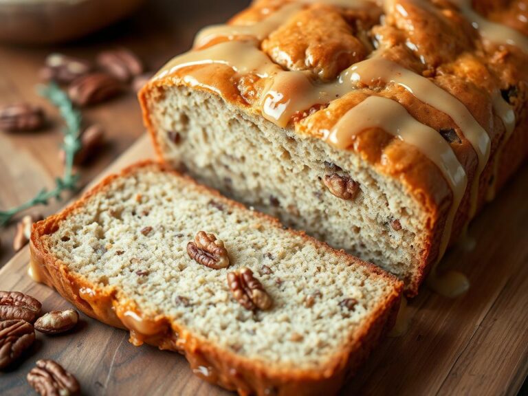 Southern-Style Easy Banana Nut Bread With Maple Glaze